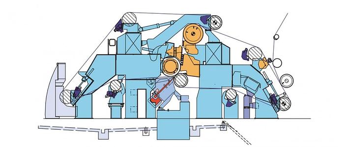Used 8.35M (334") VALMET PAPER MACHINE REBUILT 1990 AND 2004