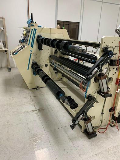 Used 62" DEACRO MODEL DA-650 DUPLEX CENTER-WIND SLITTER REWIND...