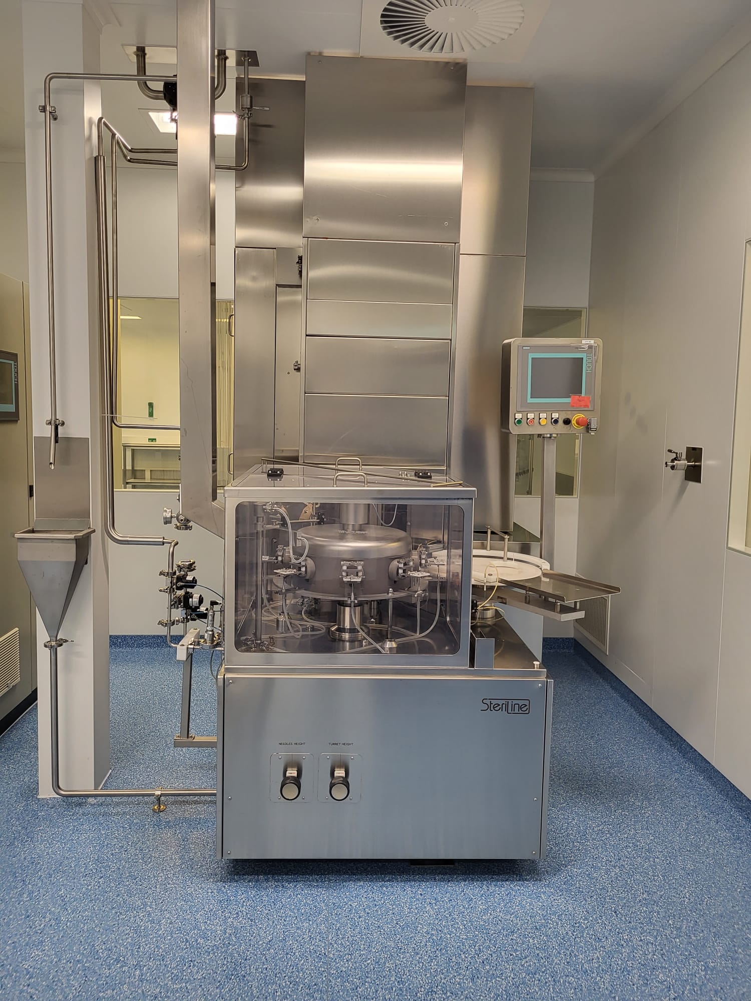 Used GRONINGER + STERILINE - Liquid Filling Line - RA-V2 + STC20 + KFVG ...