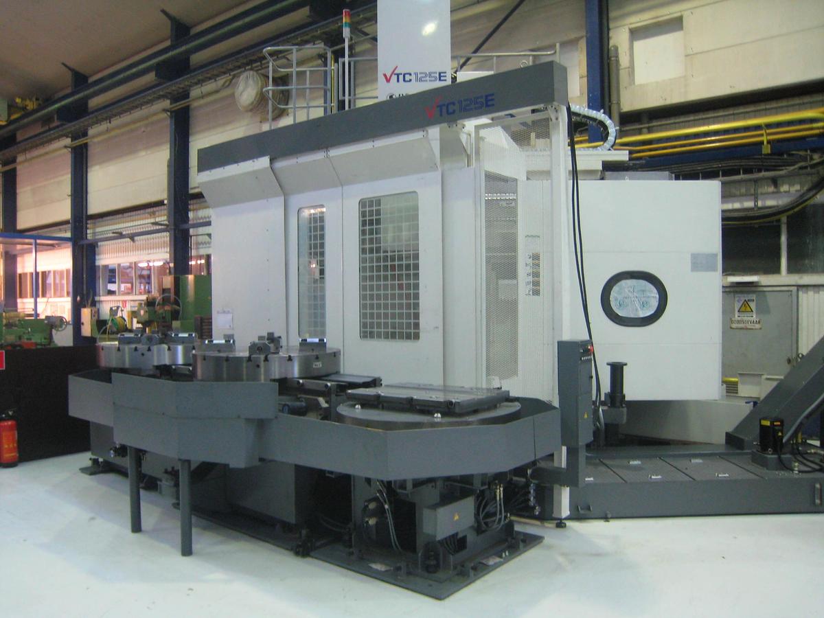 Used Hankook VTC 125 E-APC CNC Single Column Vertical Boring Mill w...