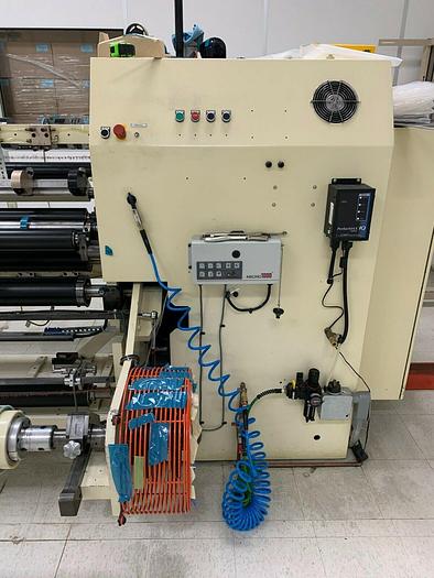 Used 62" DEACRO MODEL DA-650 DUPLEX CENTER-WIND SLITTER REWIND...