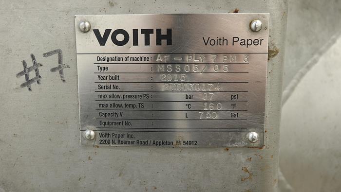 Used Voith Mss 0505 Pressure Screen 45530 For Sale At Can Am 