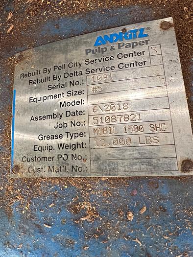 Used Andritz Size 5 Low Pressure Digester Feeder #45526 for Sale at Can ...