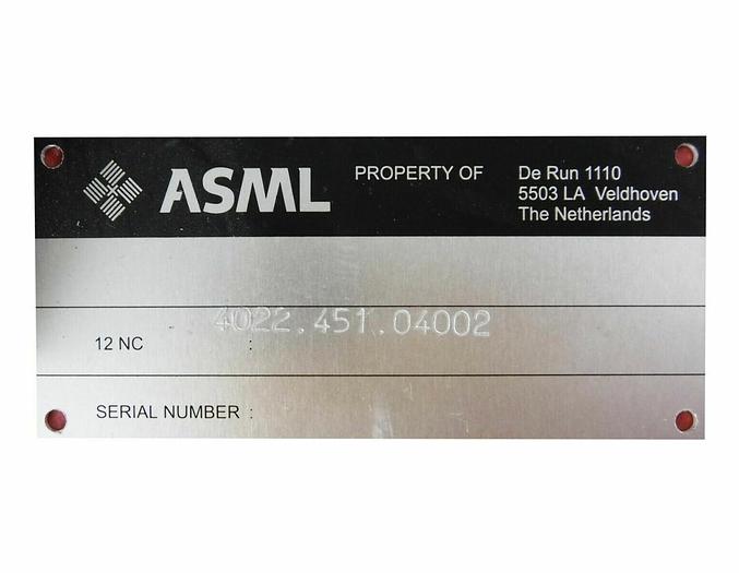 Used ASML GRIPPER ASSEMBLY FOR PAS 2500/5000 4022-451-04002 WITH 40...