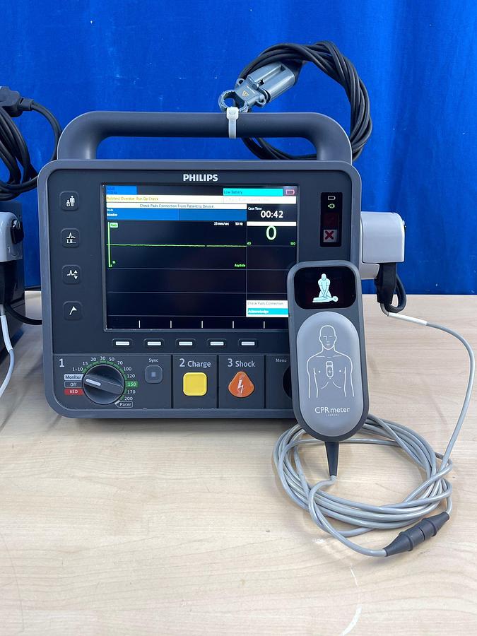 Used Philips HeartStart Intrepid Defibrillator with Pacer, ECG and ...
