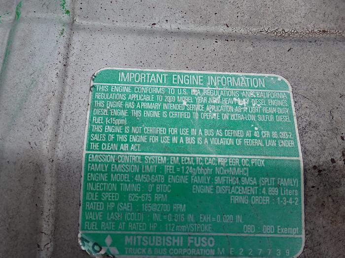Used 2010 Mitsubishi 4M50-6AT8 Diesel Truck Engine for Sale at Old ...