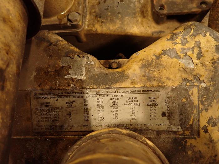 Used 1982 Caterpillar 3406A Turbo Diesel Engine for Sale at Old For...