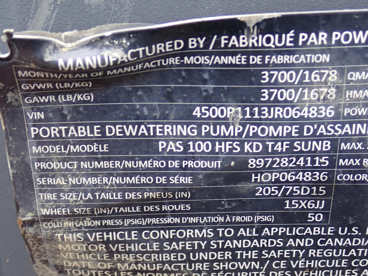 Used 2019 Atlas Copco PAS100 HF ENCLOSED 4" Water Pump for Sal...