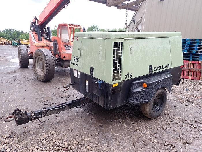 Used 2008 Sullair 375CA3 375 CFM Air Compressor VIDEO! CAT Diesel T...