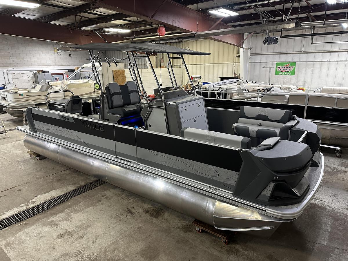 New 2025 Tahoe Pontoons GEOfish CRF 2585 Tritoon & Honda 4-Stro...