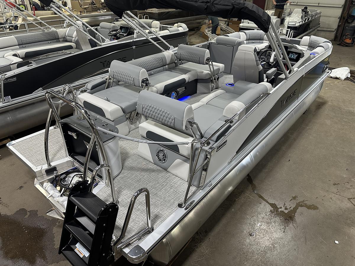 New 2025 Tahoe Pontoons Cascade 2385 Quad Lounge Shift Flip & H...