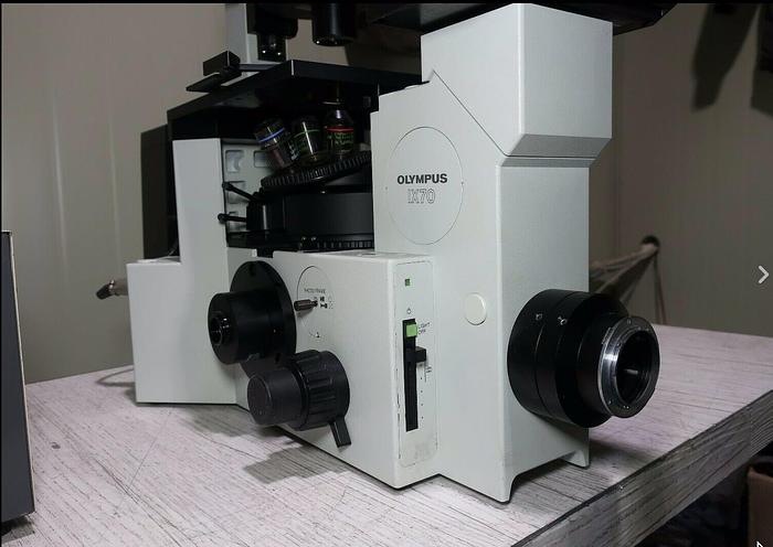 Used Olympus IX70 Inverted contrast Fluorescence Microscope for S...