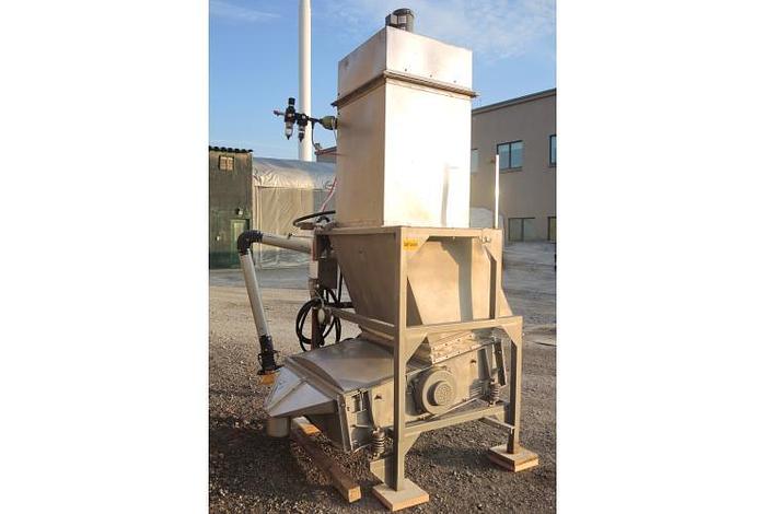 D'occasion USED SMICO STAINLESS STEEL BAG DUMP STATION WITH VIBRATORY ...