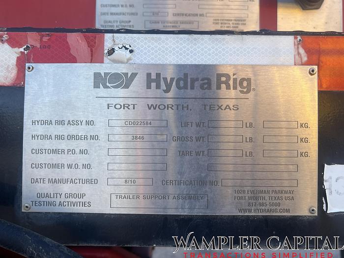 Used 2010 NOV Hydra Rig Coil Tubing BOP Support Trailer for Sale in ...