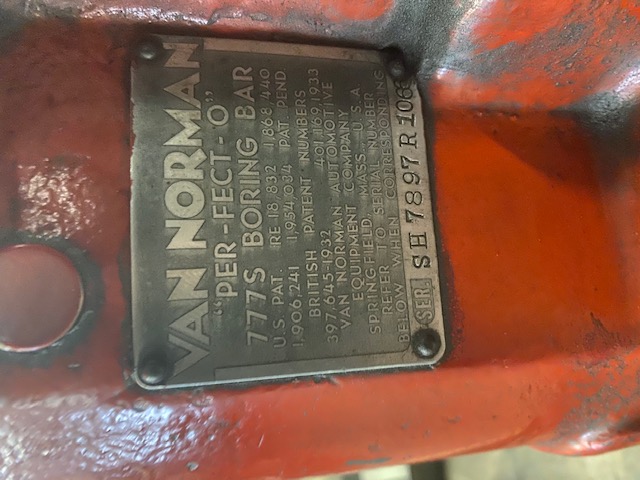 Used Sold Van Norman "Per-Fect-O" 777S Boring Bar #5979 at Wheeler ...