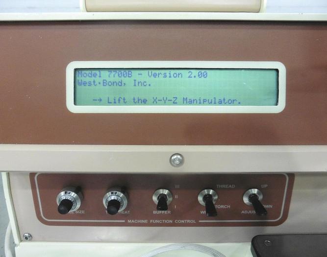 Used West-Bond 7700B Gold Ball Wire Bonder w/ Heated Workholder &am...