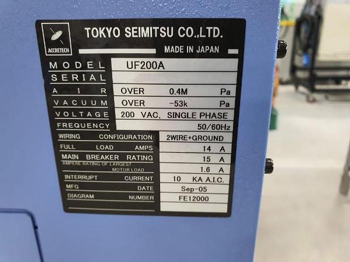 Used 2005 Accretech/TSK UF200A for Sale at Tara Semiconductor Techn...