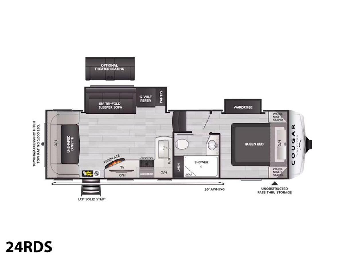 New 2025 Keystone RV Cougar Half-Ton 24RDS for Sale in Anthony, Texas