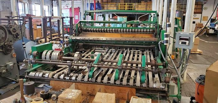 Used 62" BECK ROTARY KNIFE SHEETER W/ BELT OUTPUT CONVEYOR for...