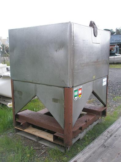 Used Hopper, 40 CF, S/st, 50" X 42", Cone Btm, Flo Bin, #L737001 for ...