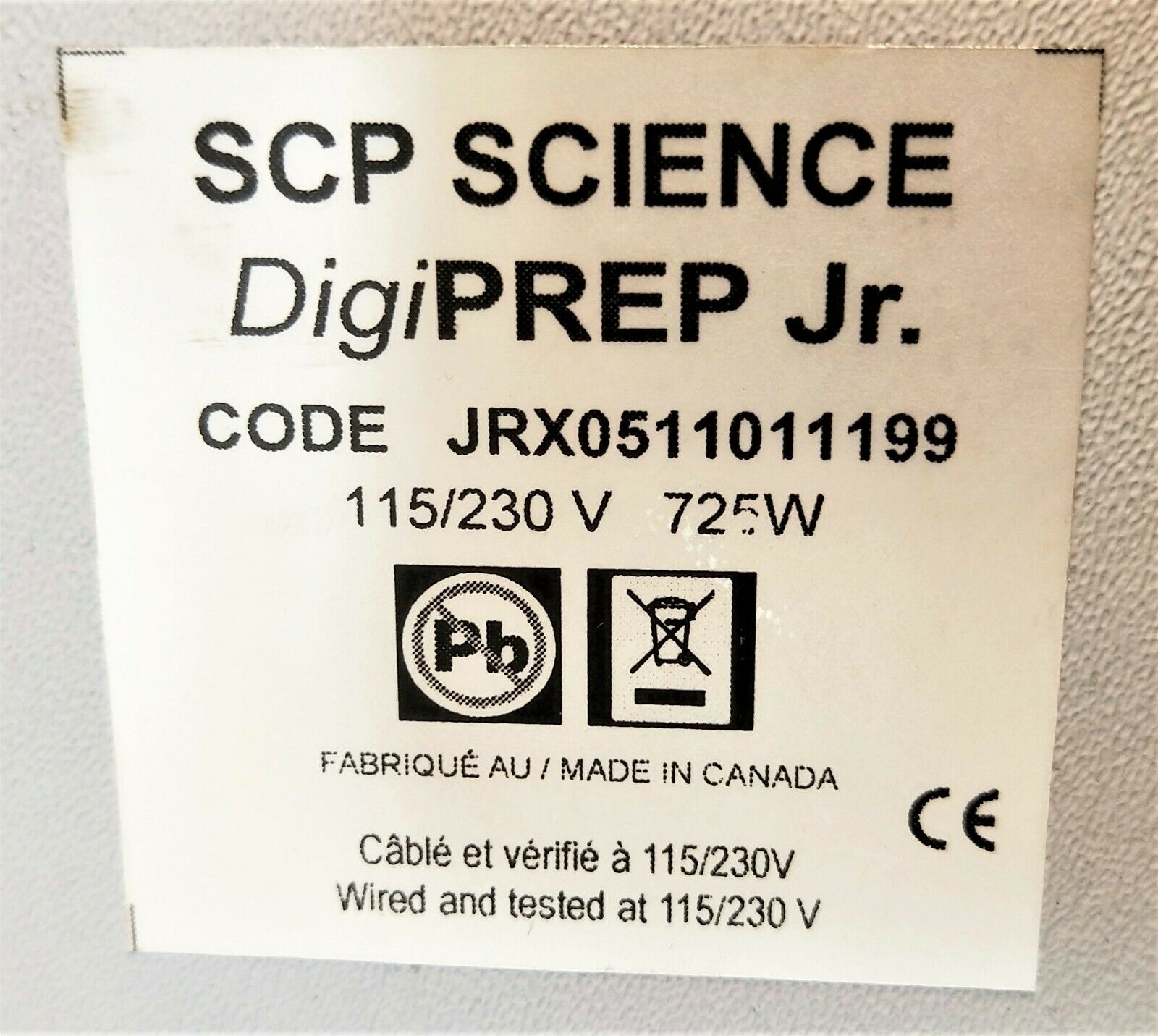 新开箱SCP DigiPrep JR Digester Block出售在Chemistry RG Consultant Inc - bob手机 ...