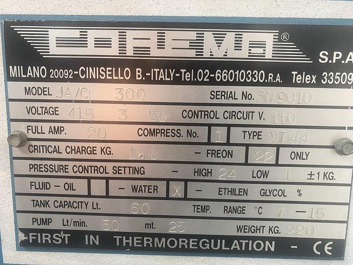 Used Sold Corema Junior Chiller at GlobePack Equipment
