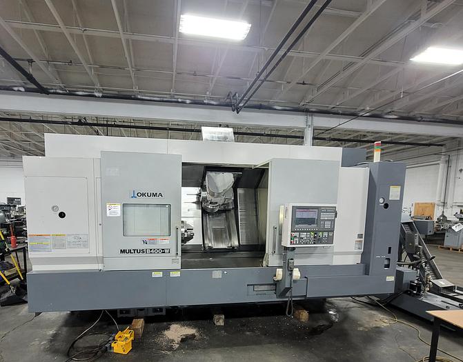 Used Okuma Multus B400-W 8-Axis CNC Turning Center Loaded w/Tooling for ...