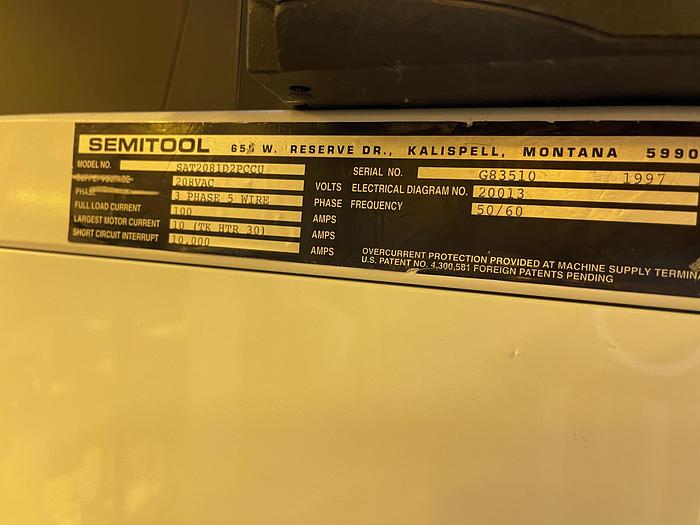 Used 1997 Semitool SAT2081D2PCCU Dual Chamber for Sale at Tara Semi...