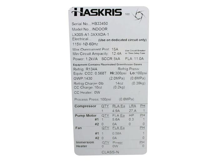 Used Haskris WATER CHILLER REFRIGERATOR INDOOR for Sale at Tara Sem...