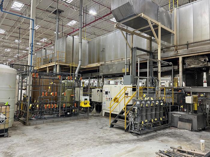 Used 18-Stage TTX SlideRail Square Transfer, Indexing Type E-Coat Line ...