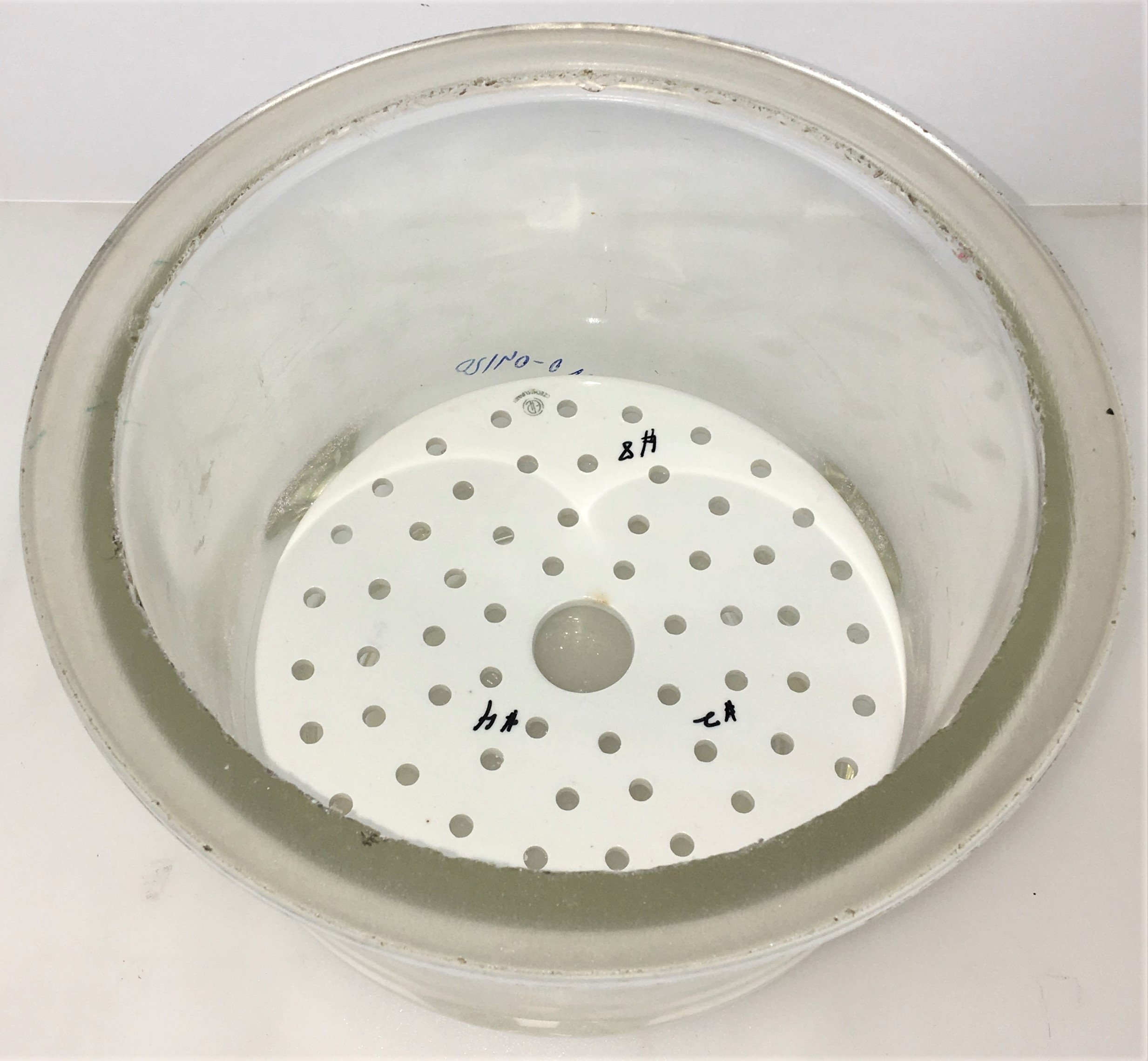 Used Corning PYREX 210mm ID Glass Desiccator with Coors Plate for Sale ...