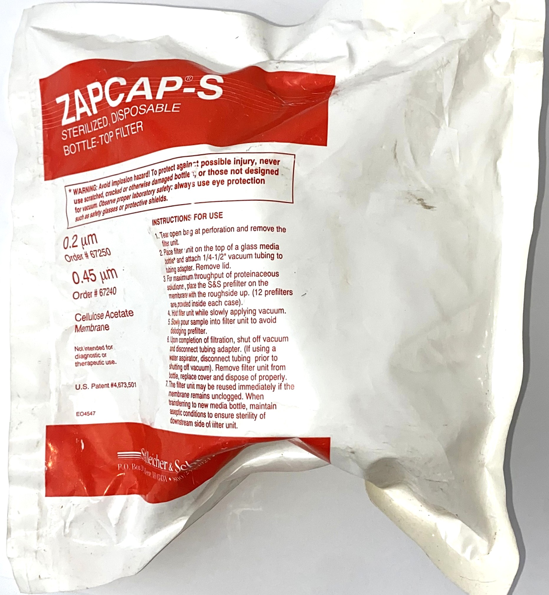 New GVS ZapCap-S Sterile Bottle-Top Filter (0.2µm) - Pack of 2 for Sale ...