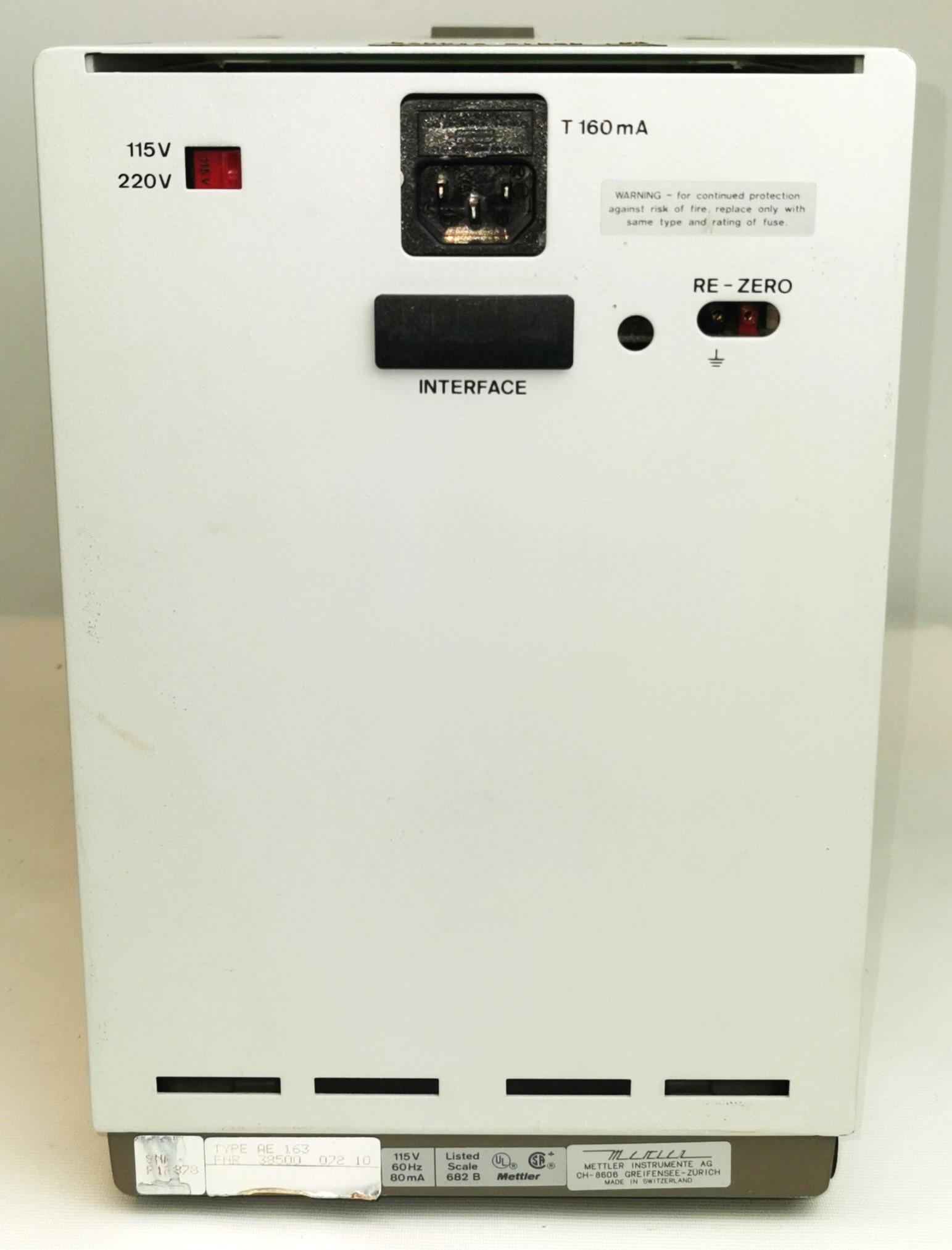 Used Mettler AE 163 Analytical Balance (160g x 0.1mg) for Sale at Chemistry RG Consultant Inc