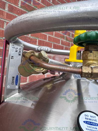 Used CHART MVE Dura-Cyl 180LP Liquid Nitrogen Cryogenic Storage Tan...