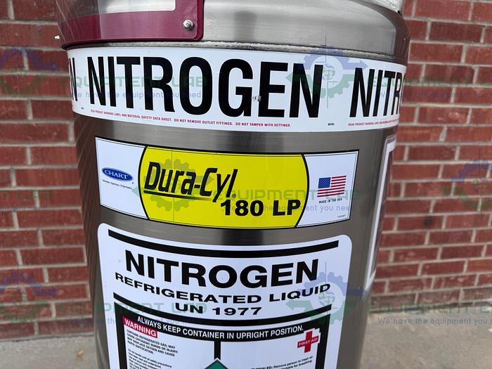 Used CHART MVE Dura-Cyl 180LP Liquid Nitrogen Cryogenic Storage Tan...