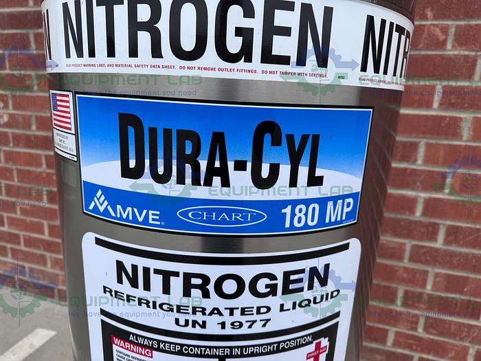 Used CHART MVE Dura-Cyl 180MP Liquid Nitrogen Cryogenic Storage Tan...