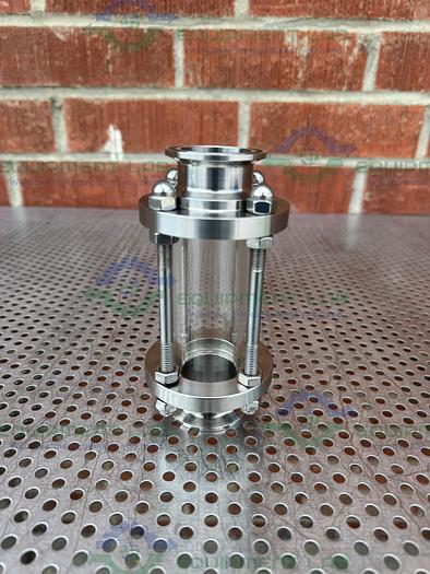 Used 316L Stainless Steel Single Wall In Line Sight Glass w/ 1 1/...
