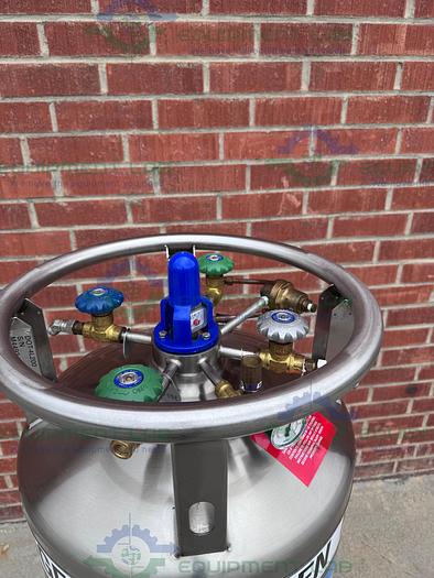 Used CHART MVE Dura-Cyl 180MP Liquid Nitrogen Cryogenic Storage Tan...