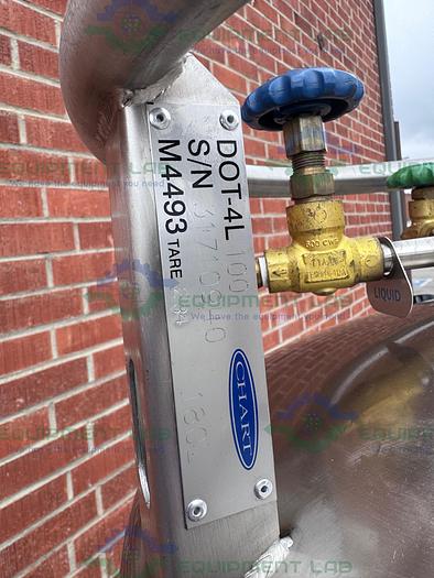 Used CHART MVE Dura-Cyl 180LP Liquid Nitrogen Cryogenic Storage Tan...