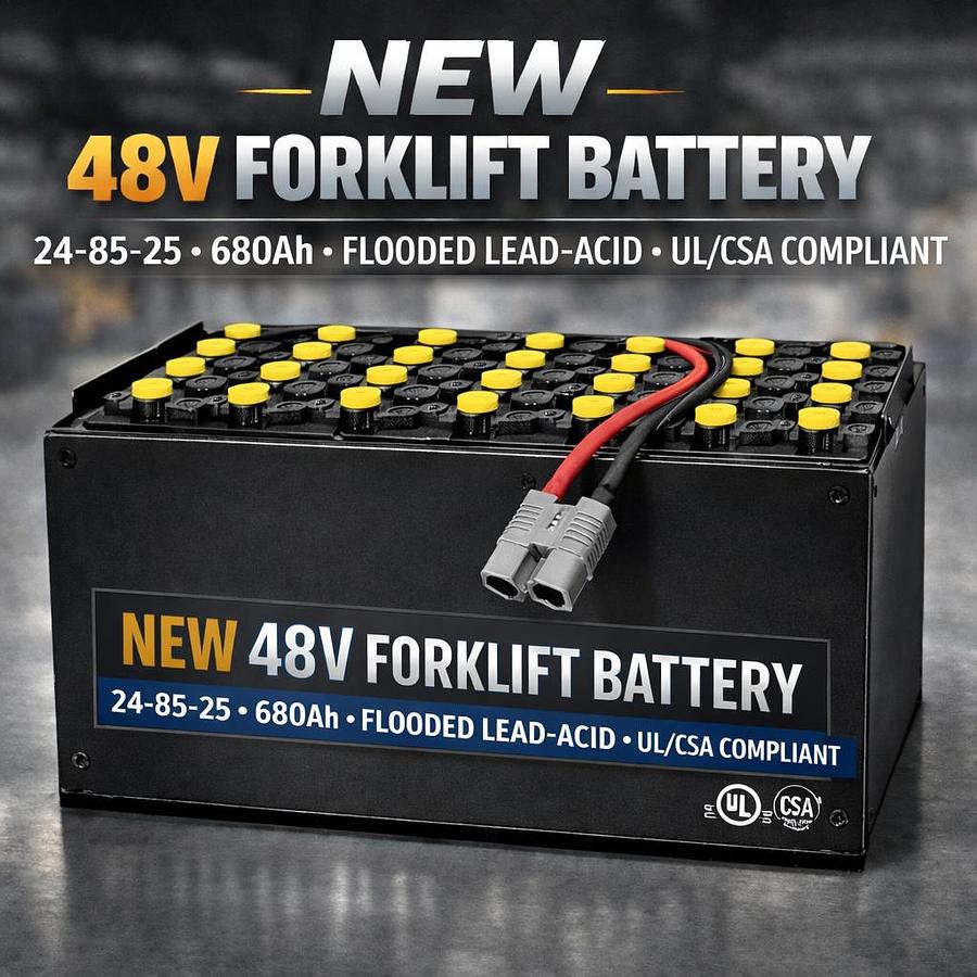 New 48V Forklift Battery | 680Ah | Wide‑Tray 25