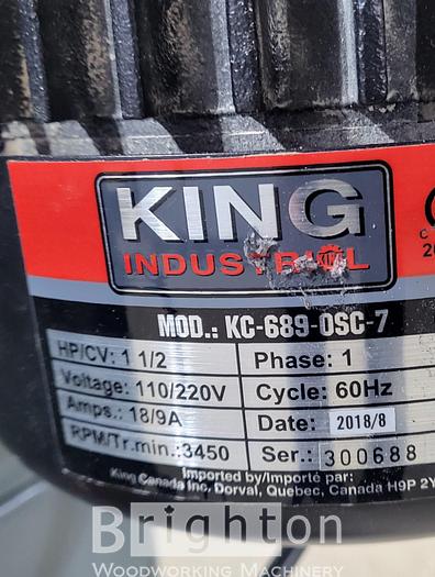 Used Sold 2018 King KC-689-OSC-7 used 6 x 89 Oscillating edgesander #BM2429 at Brighton Woodworki...