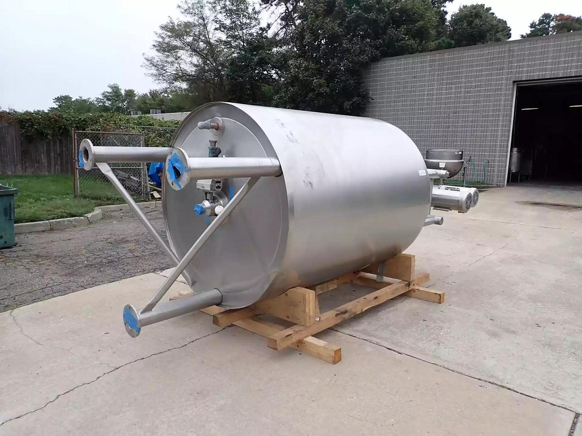 Used 1,000 GALLON LEE DOUBLE MOTION MIXING TANK - 316 S/S - 100 PSI ...