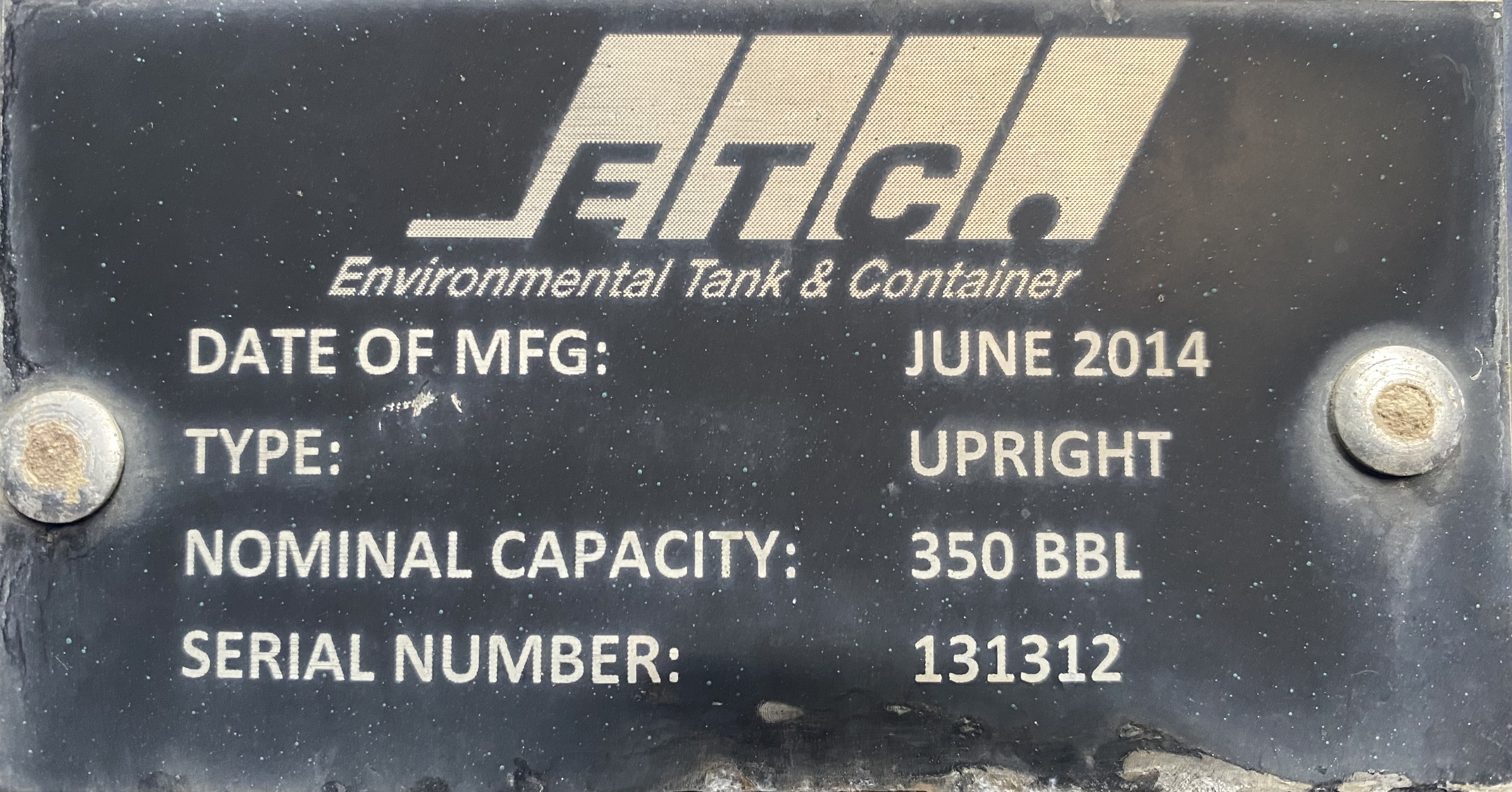 Used Tank, Vertical, 350 BBL, 11'6"x23'10 for Sale in Pennsylvania