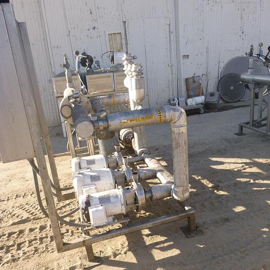 Used Heat Exchanger, Shell & Tube, S/st, Heat Transfer Pump Skid, (4 ...