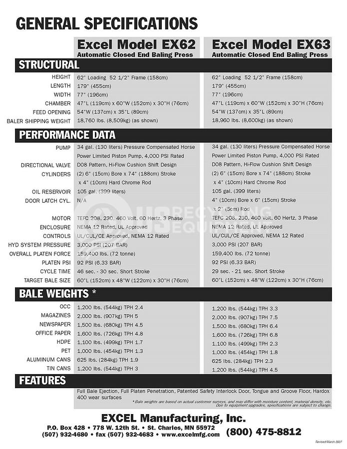 Used 2011 Excel EX62 Closed Door for Sale in Turlock, California