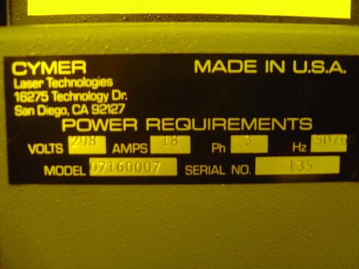 Used Cymer ELS 4000D Laser System for Sale at Tara Semiconductor Te...