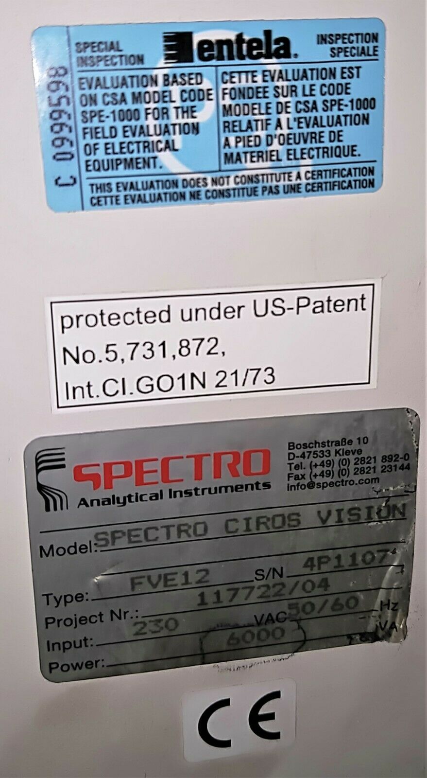 Spectro Ciros Vision ICP-OES光谱仪 - 开放供应！在化学rg领事的出售...... - bob手机版app下载 ...