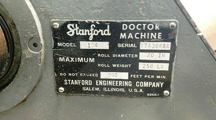 Used USED 30" WIDE STANFORD MODEL 184 DOCTOR MACHINE for Sale ...