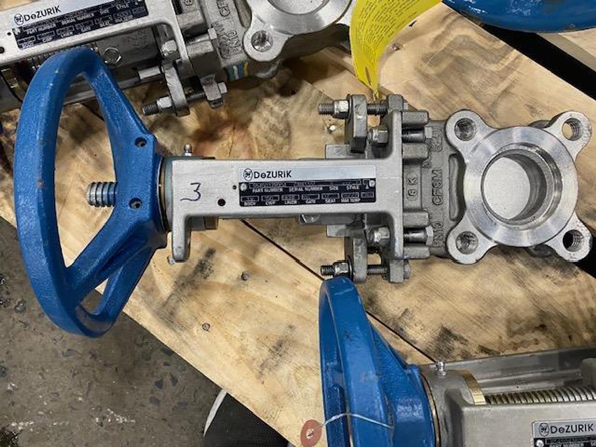 New DEZURIK SIZE 2" STYLE KGC-ES SS MANUAL SLIDE GATE VALVES U...