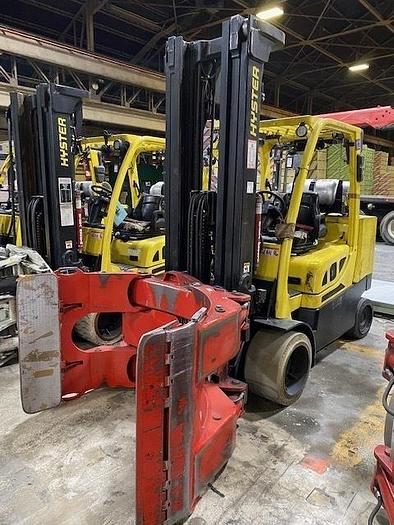 12,000 POUND HYSTER MODEL S120FTPRS TRIPLE STAGE ROLL CLAMP TRUCK 2...